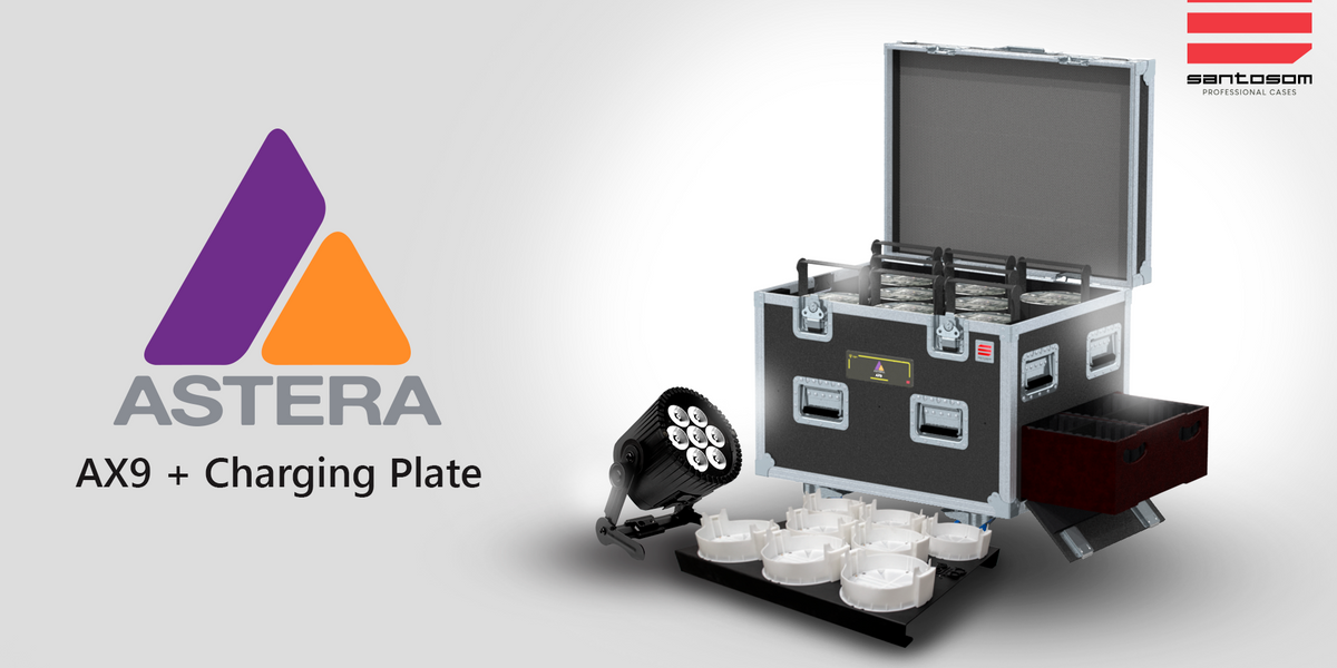 Flight case for ASTERA AX9 + charging plate — Santosom - Professional Cases