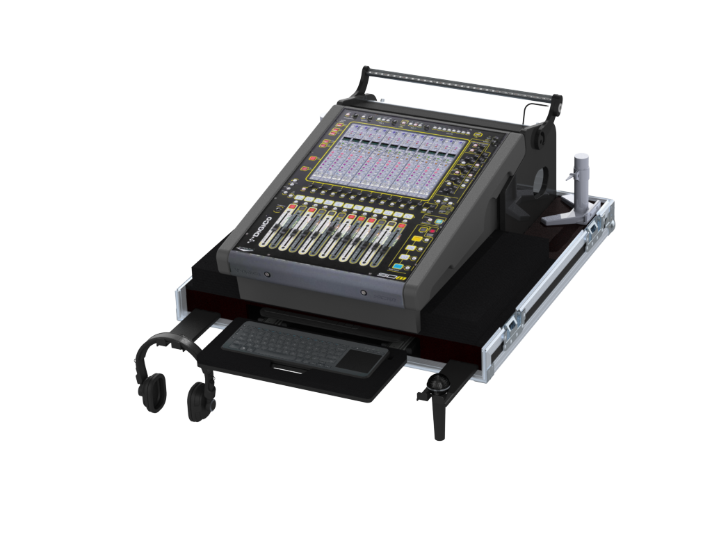 SANTOSOM MIXER Flight case PRO-32, DiGiCo SD11/11i/11B (w/ 2x Swivel A ...