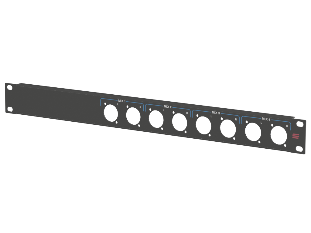 Santosom HARDWARE Rack Panel 1U, (4x IEM (L/R)) — Santosom ...